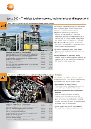 Testo 340 datasheet 2012 | PDF
