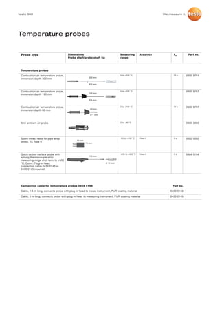 Testo 360 datasheet 2012 | PDF | Physics | Science