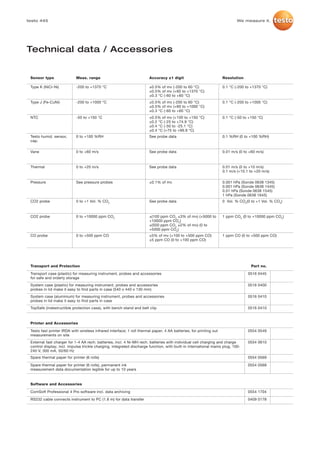Testo 445 datasheet 2012 | PDF | Computer Peripherals | Computing