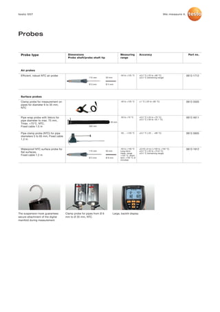 Testo 557 datasheet 2012 | PDF