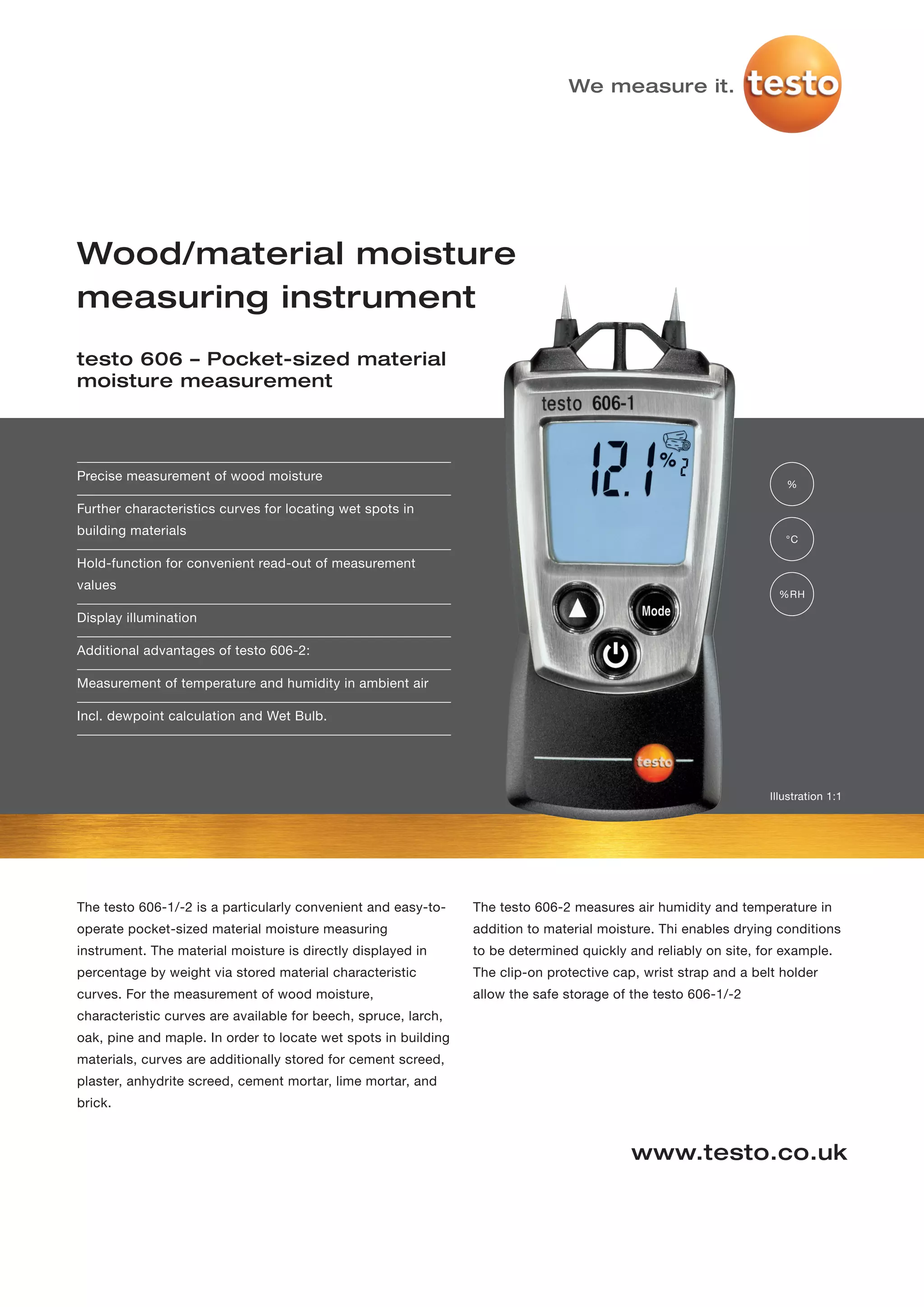 Testo 606 datasheet 2012 | PDF