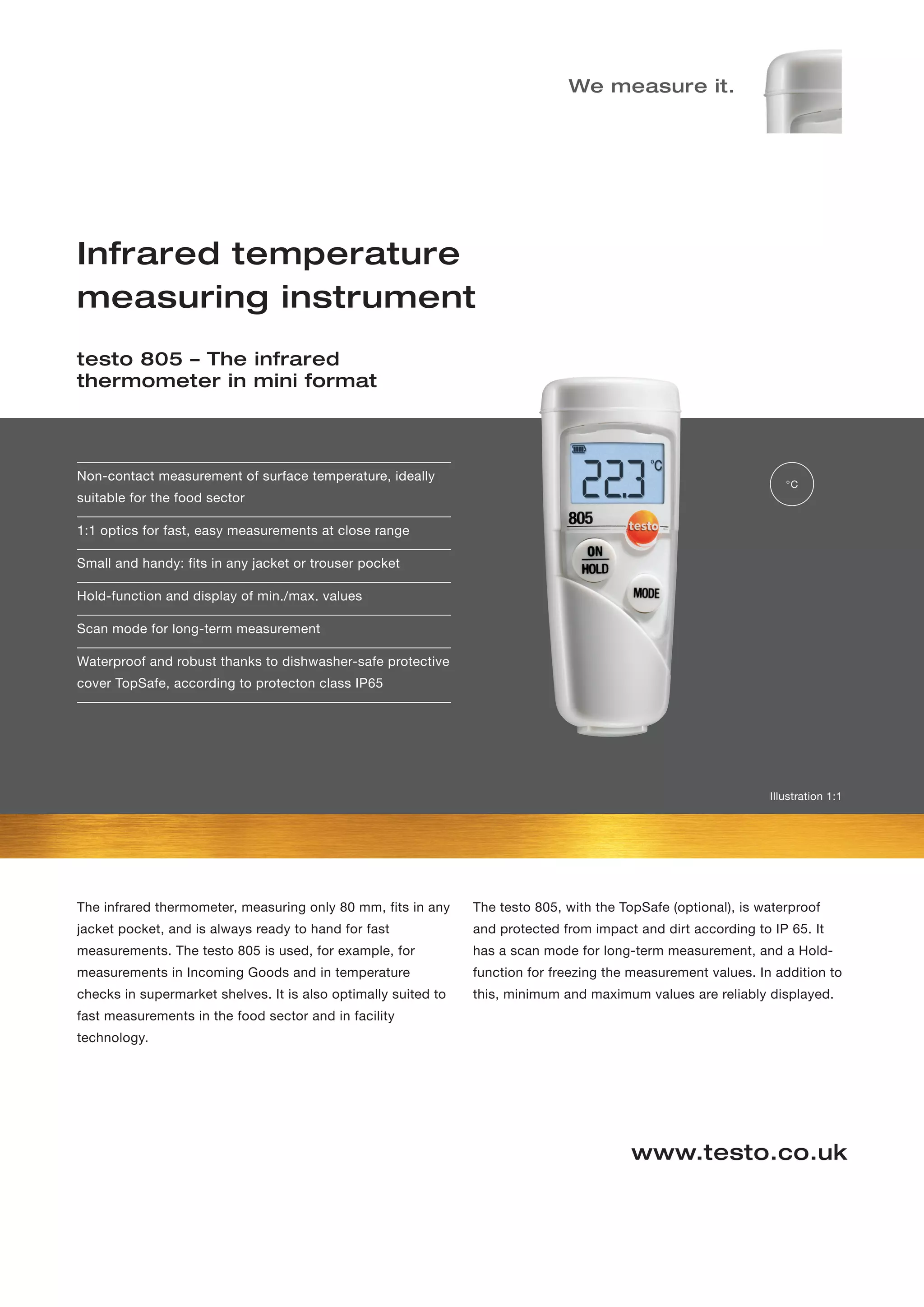 Testo 805 datasheet 2012 | PDF