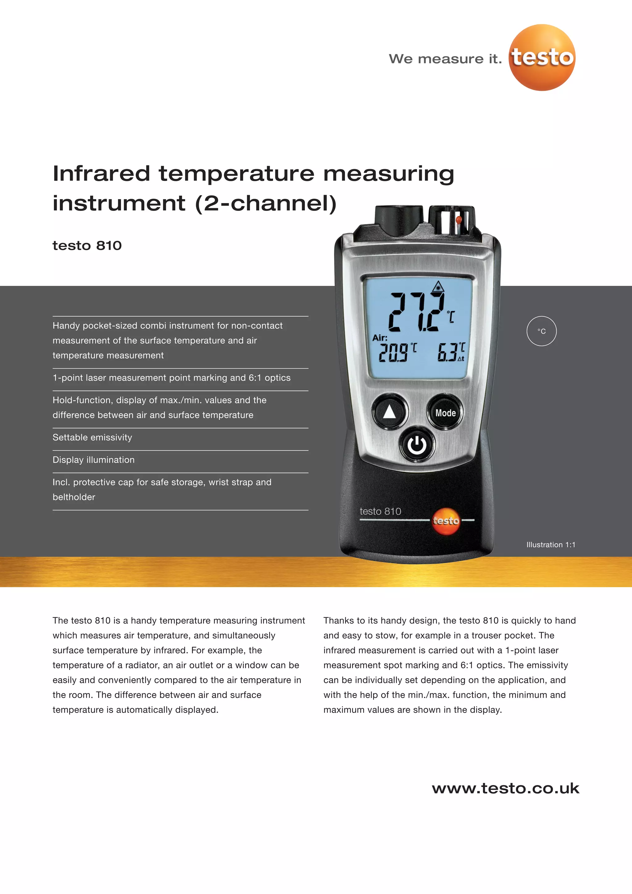 Testo 810 datasheet 2012 | PDF