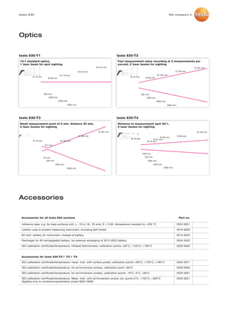 Testo 830 datasheet | PDF