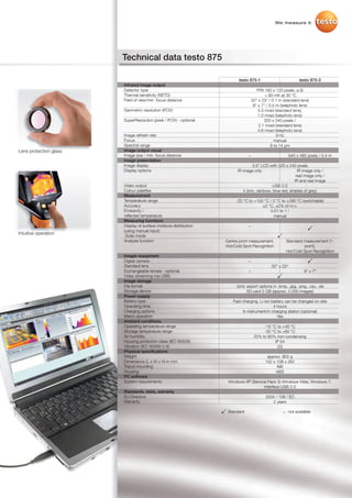 Testo 875 datasheet | PDF