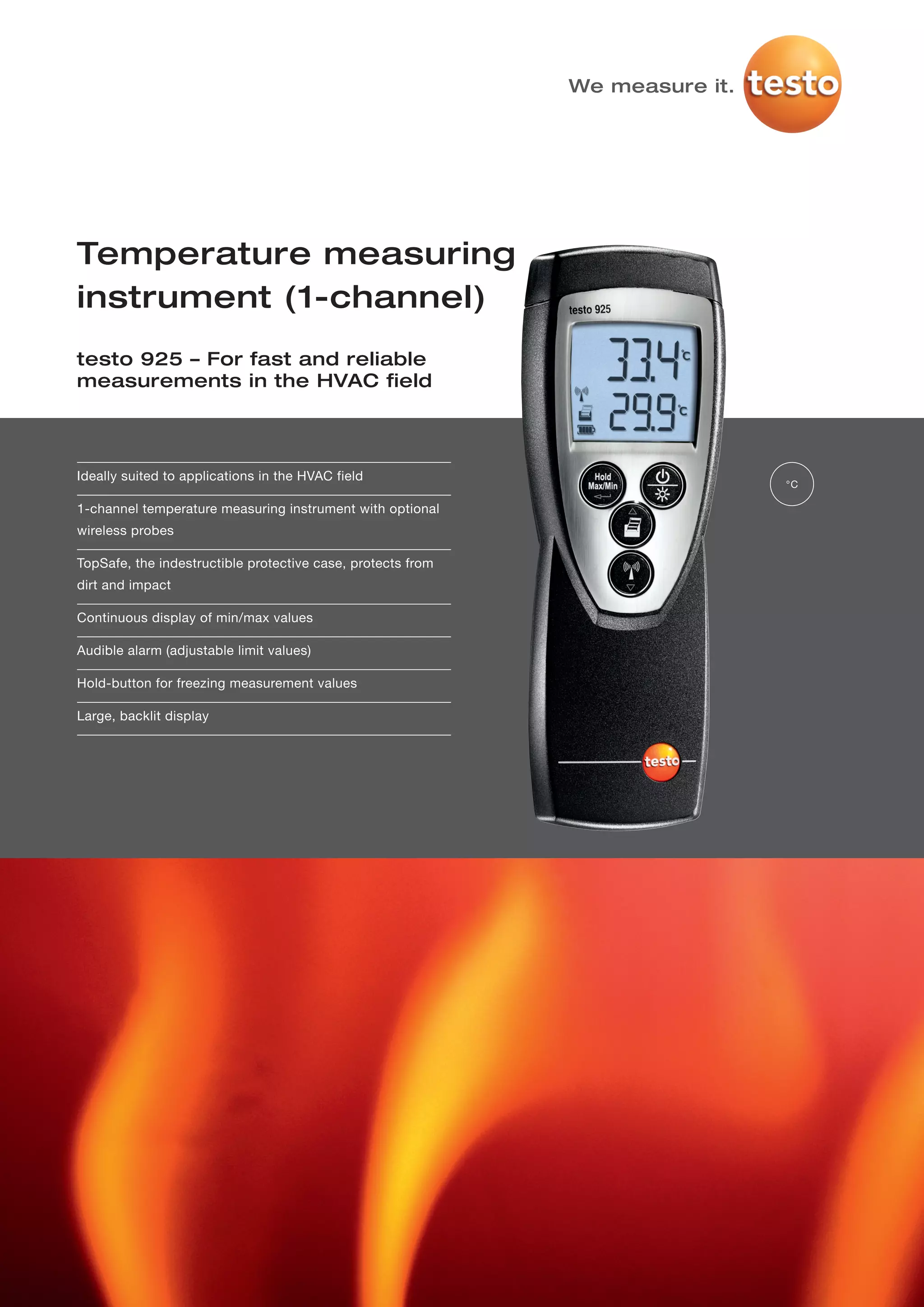 Testo 925 datasheet 2012 | PDF
