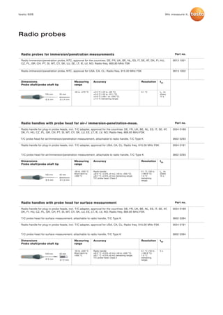 Testo 926 datasheet 2012 | PDF