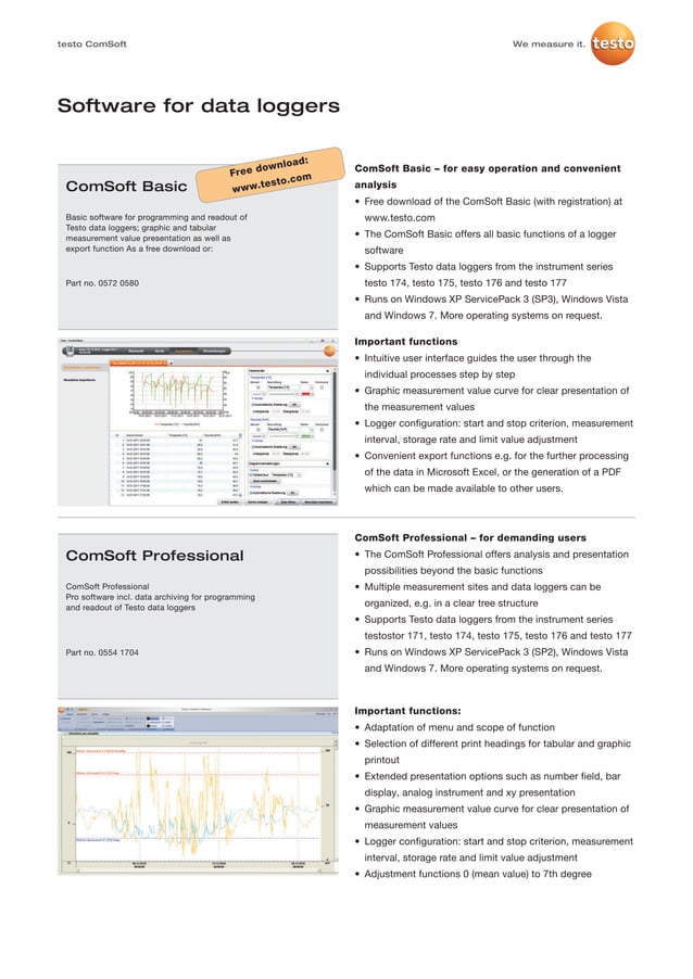 Testo com soft datasheet 2012 | PDF | Operating Systems | Computer ...
