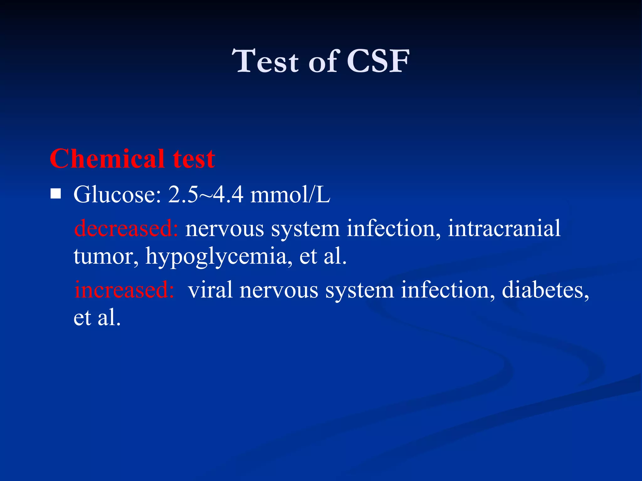 Test Of Cerebrospinal Fluid And Serous Membrance Effusion | PPT