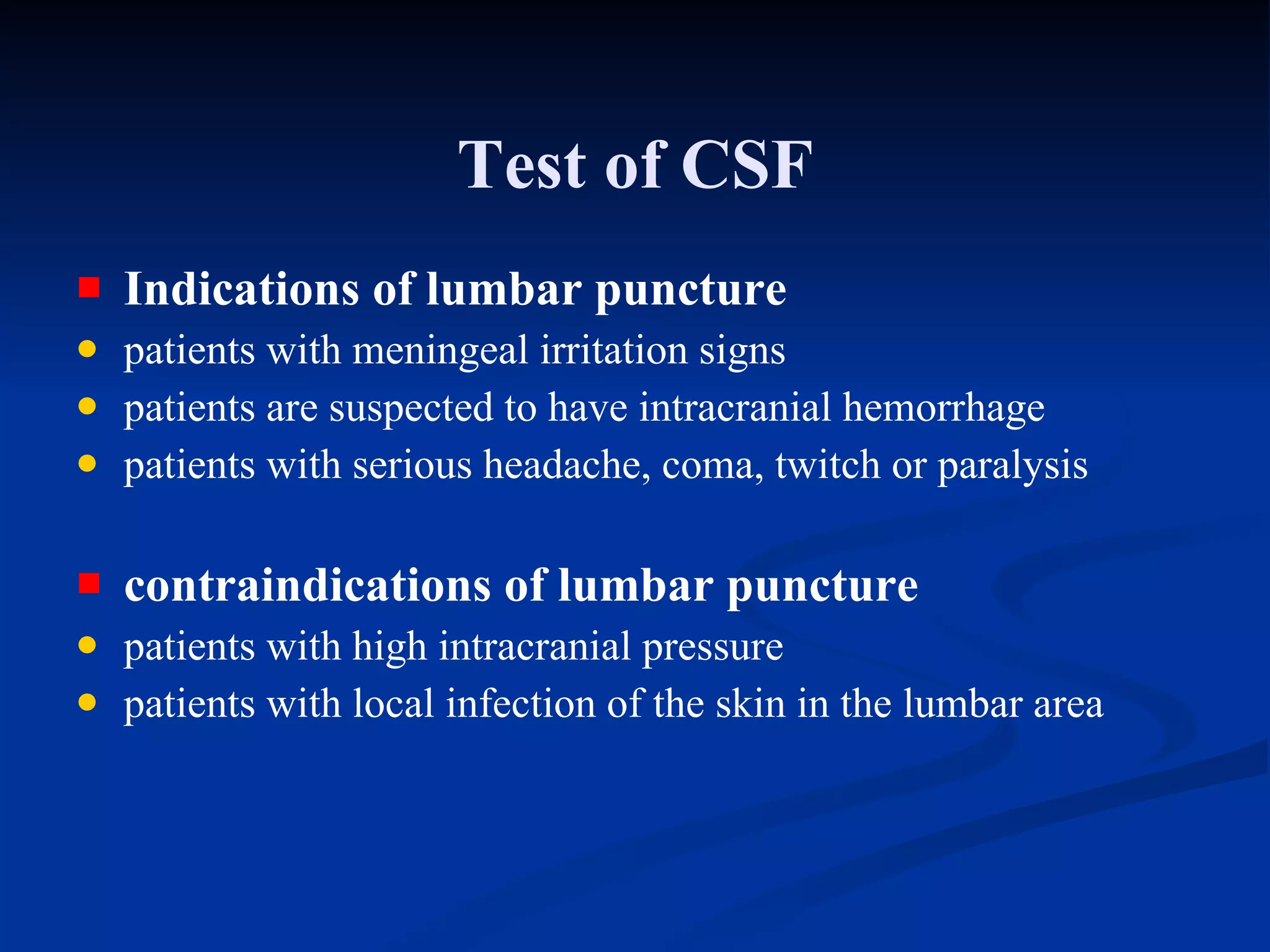 Test Of Cerebrospinal Fluid And Serous Membrance Effusion | PPT