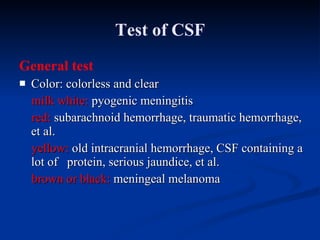Cerebrospinal Fluid Color