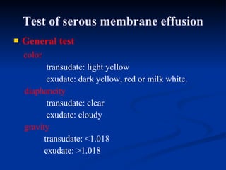 Serous Fluid Color