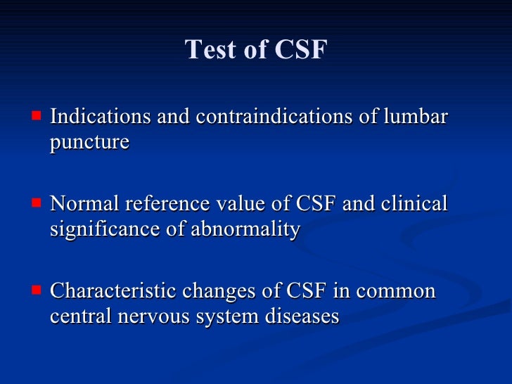 Test Of Cerebrospinal Fluid And Serous Membrance Effusion