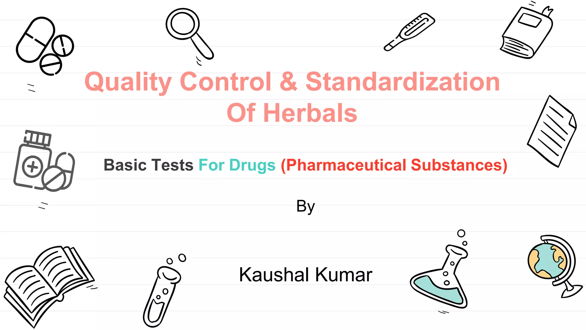 Basic test for drugs - Pharmaceutical Substance | PPTX