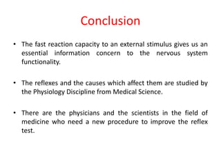 Test of human reaction capacity | PPT