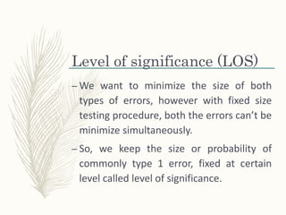 Test of hypothesis test of significance | PPTX