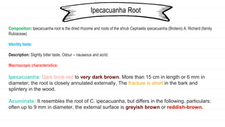 Basic test for drugs - Medicinal Plants | PPTX
