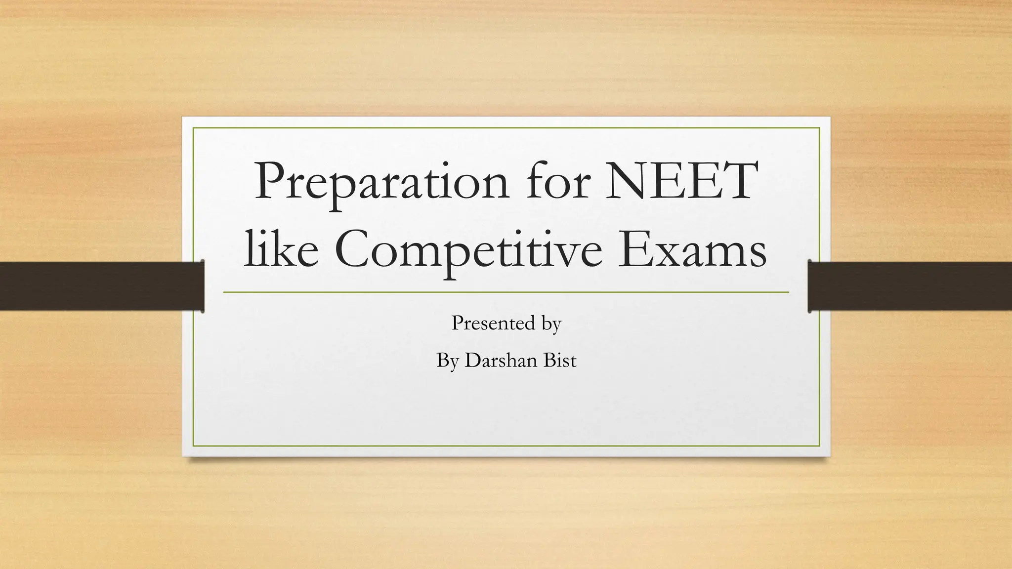 Strategy of NEET Preparation , Stepwise Guide | PPTX