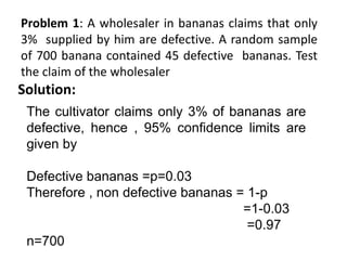 Test for the proportion of success and difference between of proportion ...