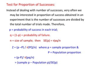 Test of significance (t-test, proportion test, chi-square test) | PPT