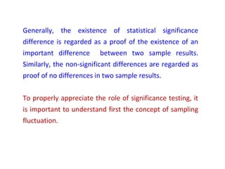 Test of significance (t-test, proportion test, chi-square test) | PPT