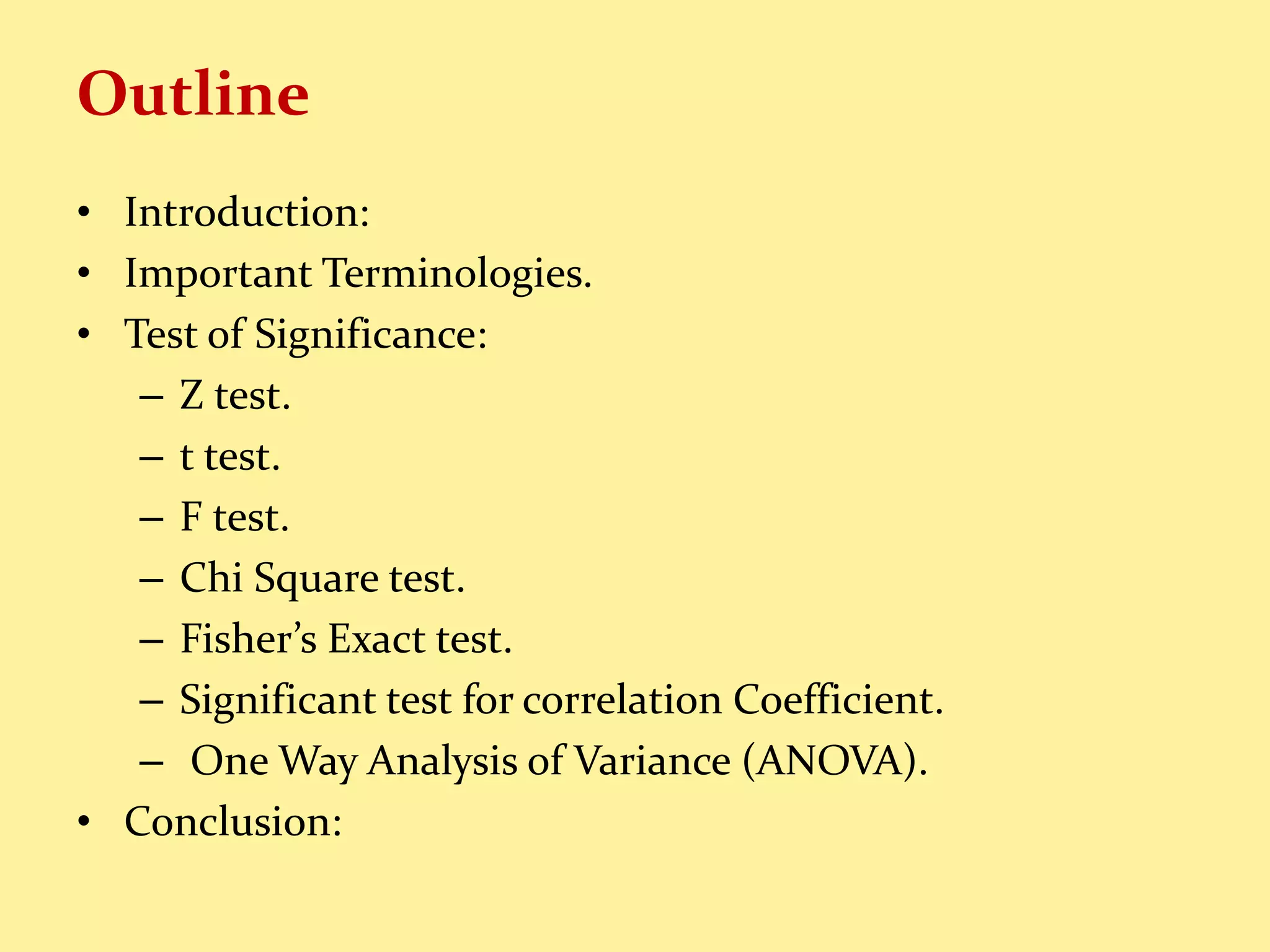 Test of significance in Statistics | PPTX