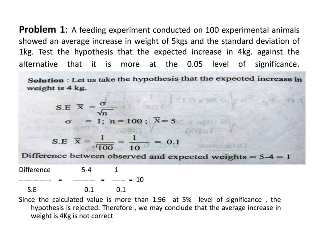Test of significance of large samples | PPTX