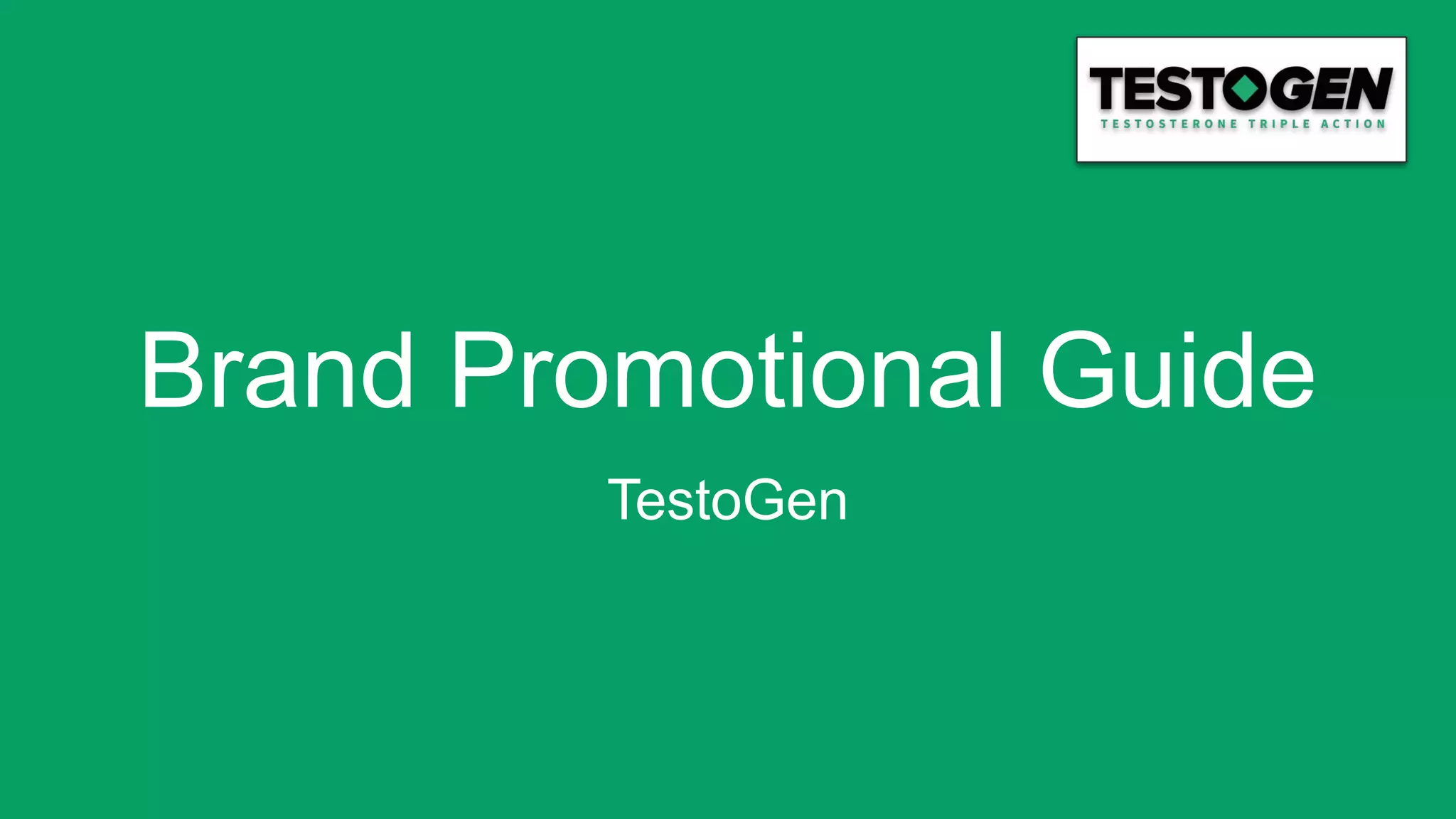 Testo gen brand promotional guide | PPT