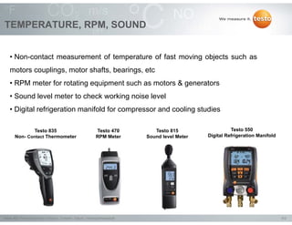 Testo Measurement Instruments for Mechanical Dept of Engineering ...