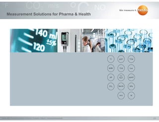 Testo Measurement Solutions for Pharma Industry Applications | PDF