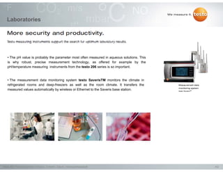 Testo Measurement Solutions for Pharma Industry Applications | PDF