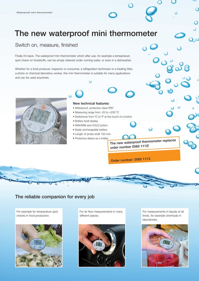 Testo mini thermometer datasheet | PDF