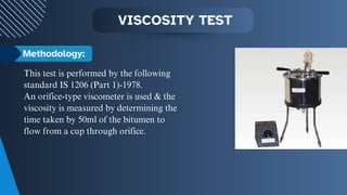 Presentation On Bitumen Tests. Bitumen: A Critical Component in Road ...