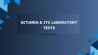 Presentation On Bitumen Tests. Bitumen: A Critical Component in Road ...