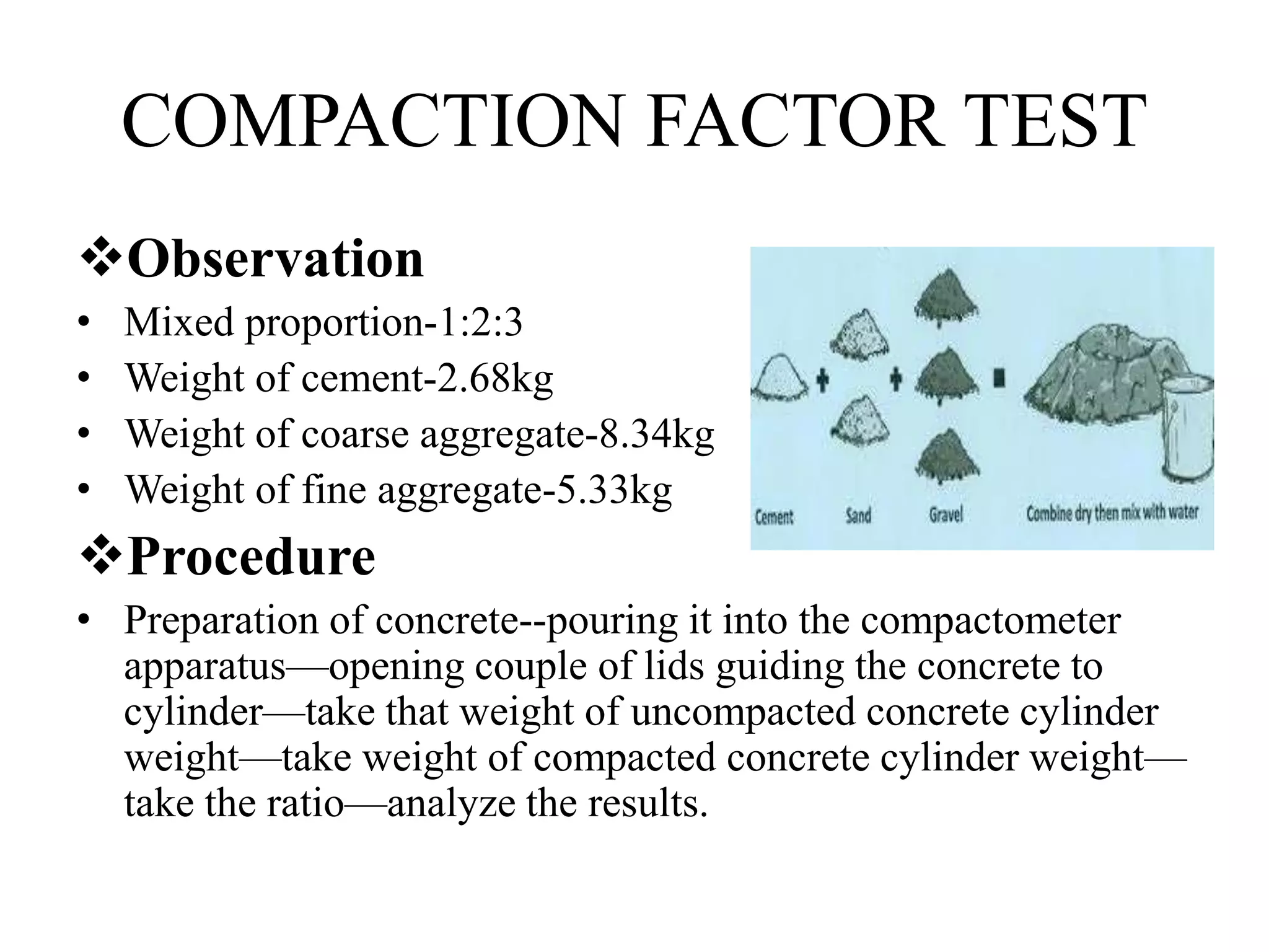 Test on fresh concrete and harden concrete | PPTX
