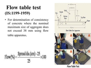 Test on fresh concrete and harden concrete | PPTX