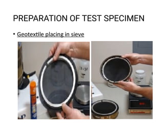 Test on geotextile apparent opening size and porosity | PDF