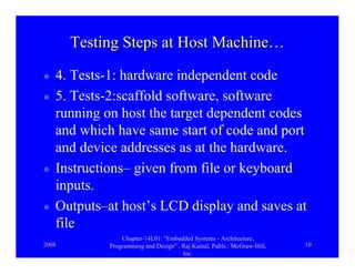test on host machine it is embedded systems 5 unit topic | PDF