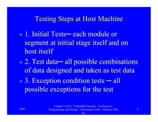 test on host machine it is embedded systems 5 unit topic | PDF