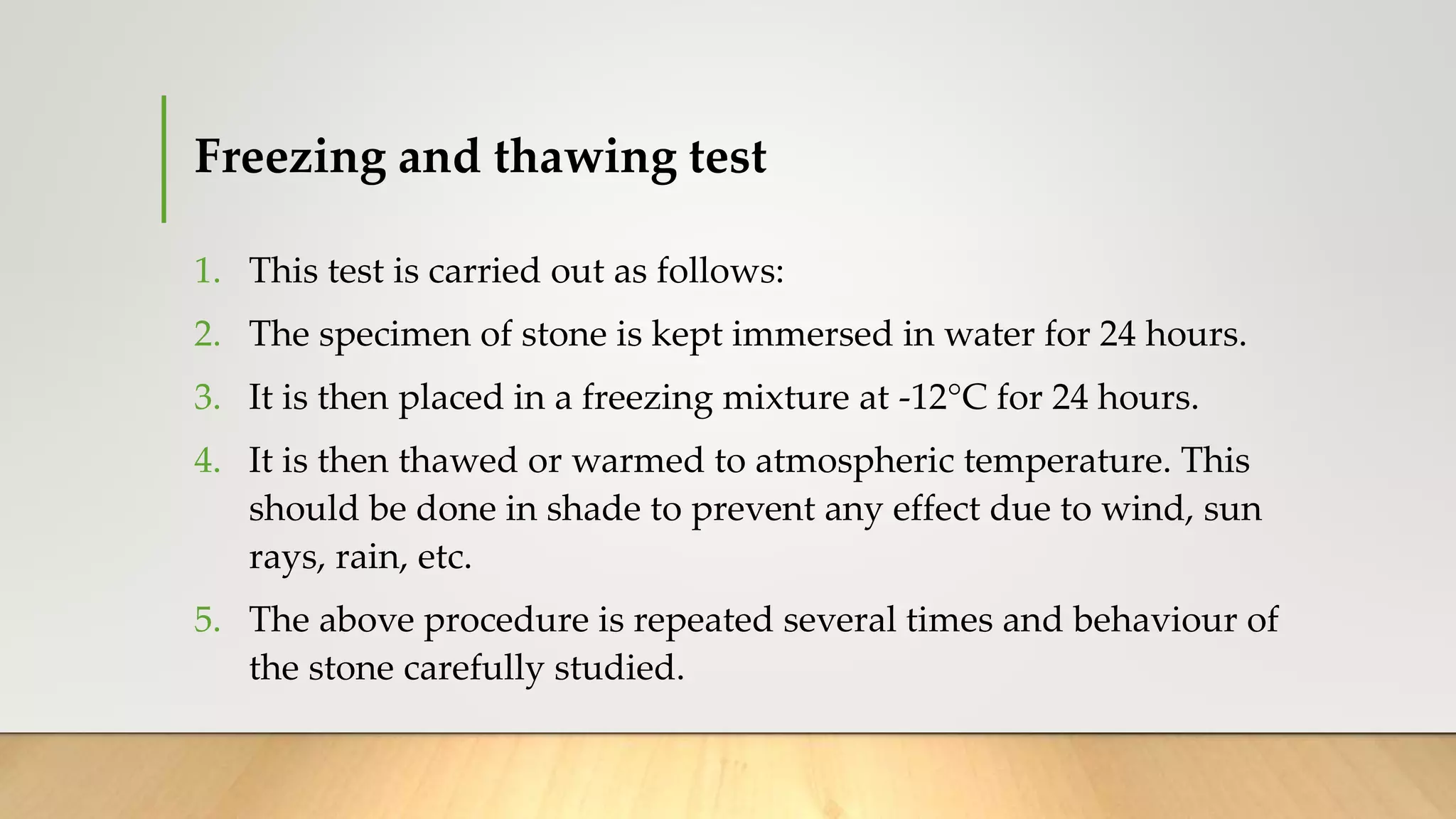 Test on stones | PPTX | Chemistry | Science