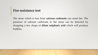 Test on stones | PPTX