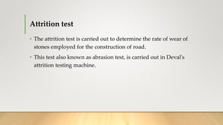 Test on stones | PPTX