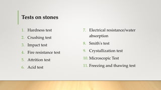 Test on stones | PPTX