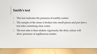 Test on stones | PPTX