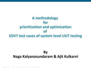 Test Optimization With Design of Experiment | PPT