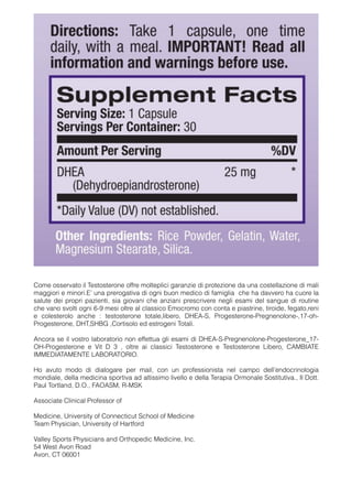 Testosterone - Salute maschile e testosterone : IVAN MEMMOLO | PDF