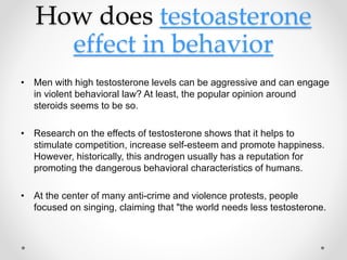 Testosterone and aggressive behavior | PPT