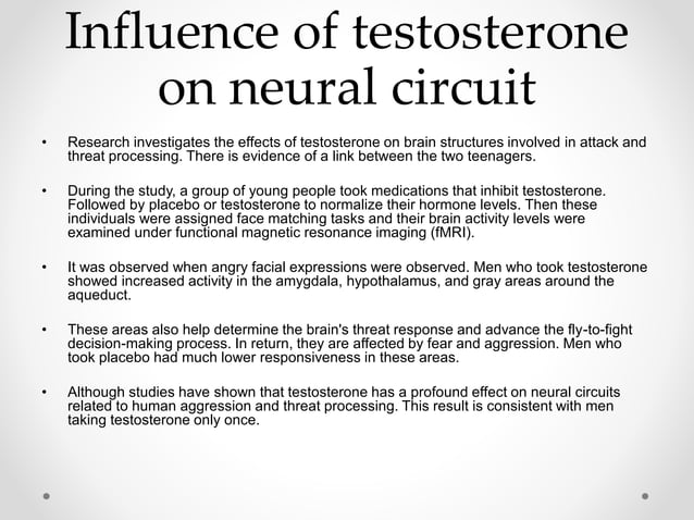 Testosterone and aggressive behavior | PPT