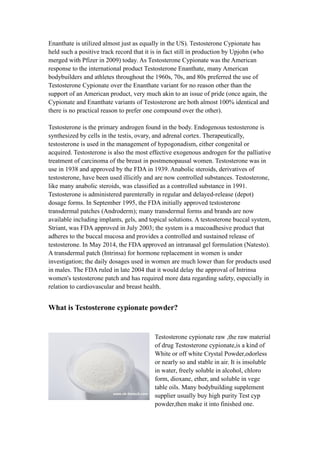 Testosterone cypionate powder | PDF | Hormonal Disorders | Endocrine ...