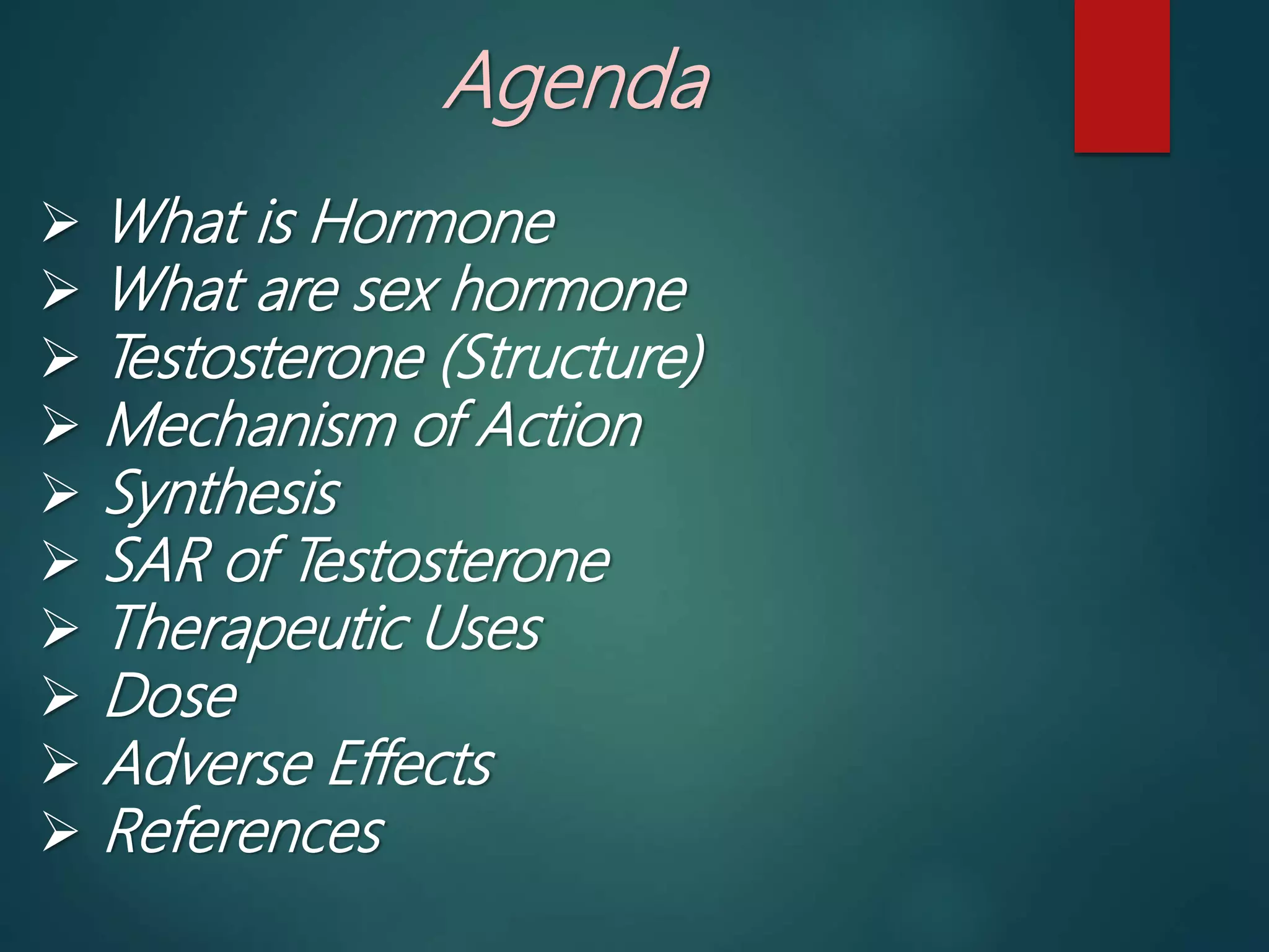 Testosterone hormone - Medicinal Chemistry | PPTX